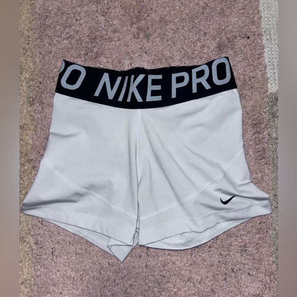 Nike | Shorts | White Nike Pros | Poshmark